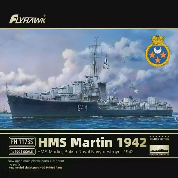FLYHAWK FH1173S 1/700 HMS Martin 1942 Destroyer Deluxe Edition w/3D Pr ...